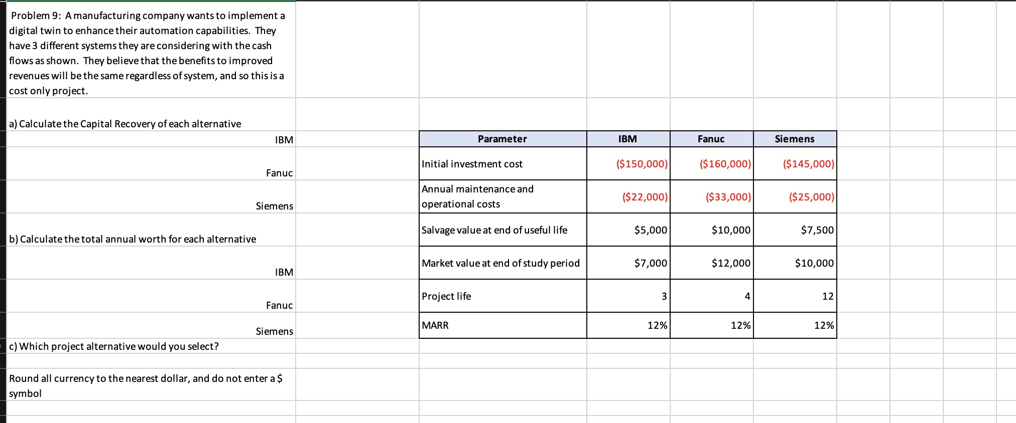 Problem 9: A manufacturing company wants to implement | Chegg.com