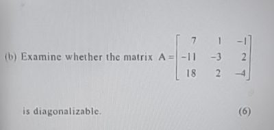 Solved (c) ﻿Define rank of a matrix. Also, find the rank of | Chegg.com