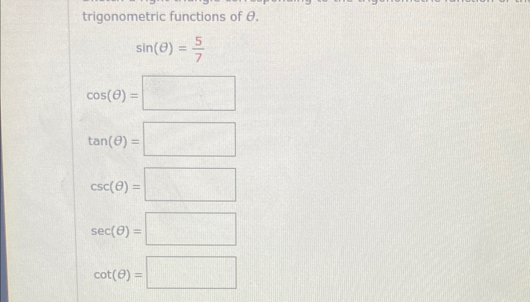 Solved trigonometric functions of | Chegg.com