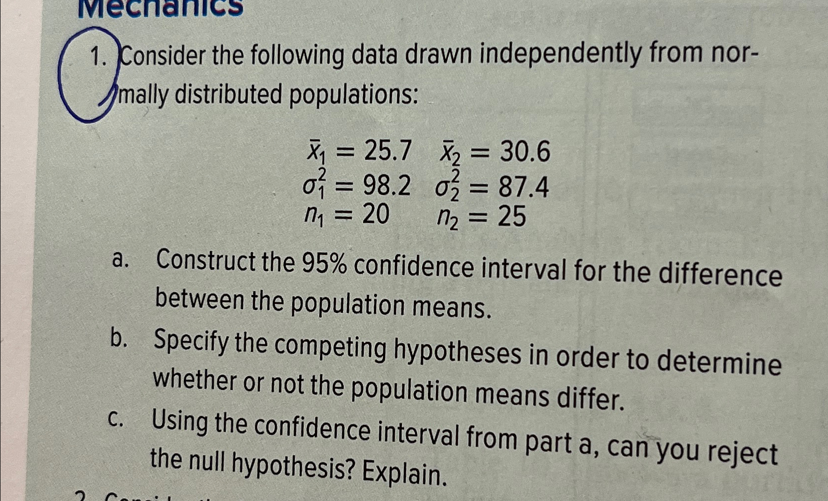 Solved Consider the following data drawn independently from | Chegg.com