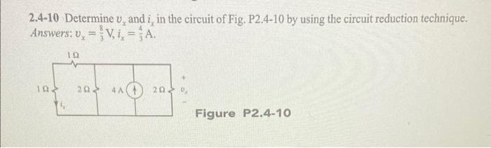 Solved .5-5 Determine vx and ix in the circuit of Fig. | Chegg.com