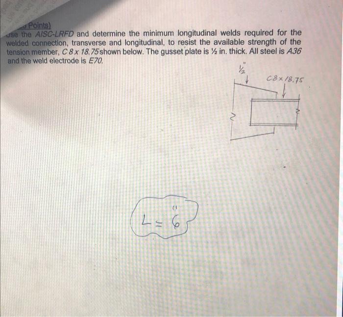 Solved Pls Solve with ALL steps- ﻿Points)15e the AISC-LRFD | Chegg.com