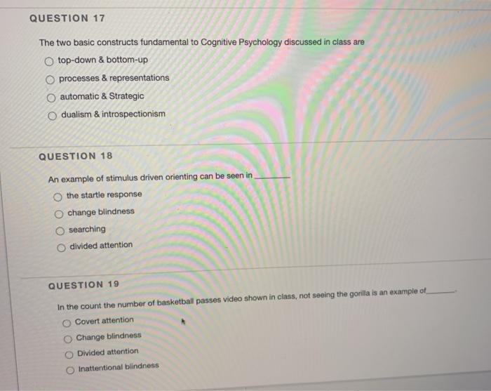Solved QUESTION 17 The two basic constructs fundamental to | Chegg.com