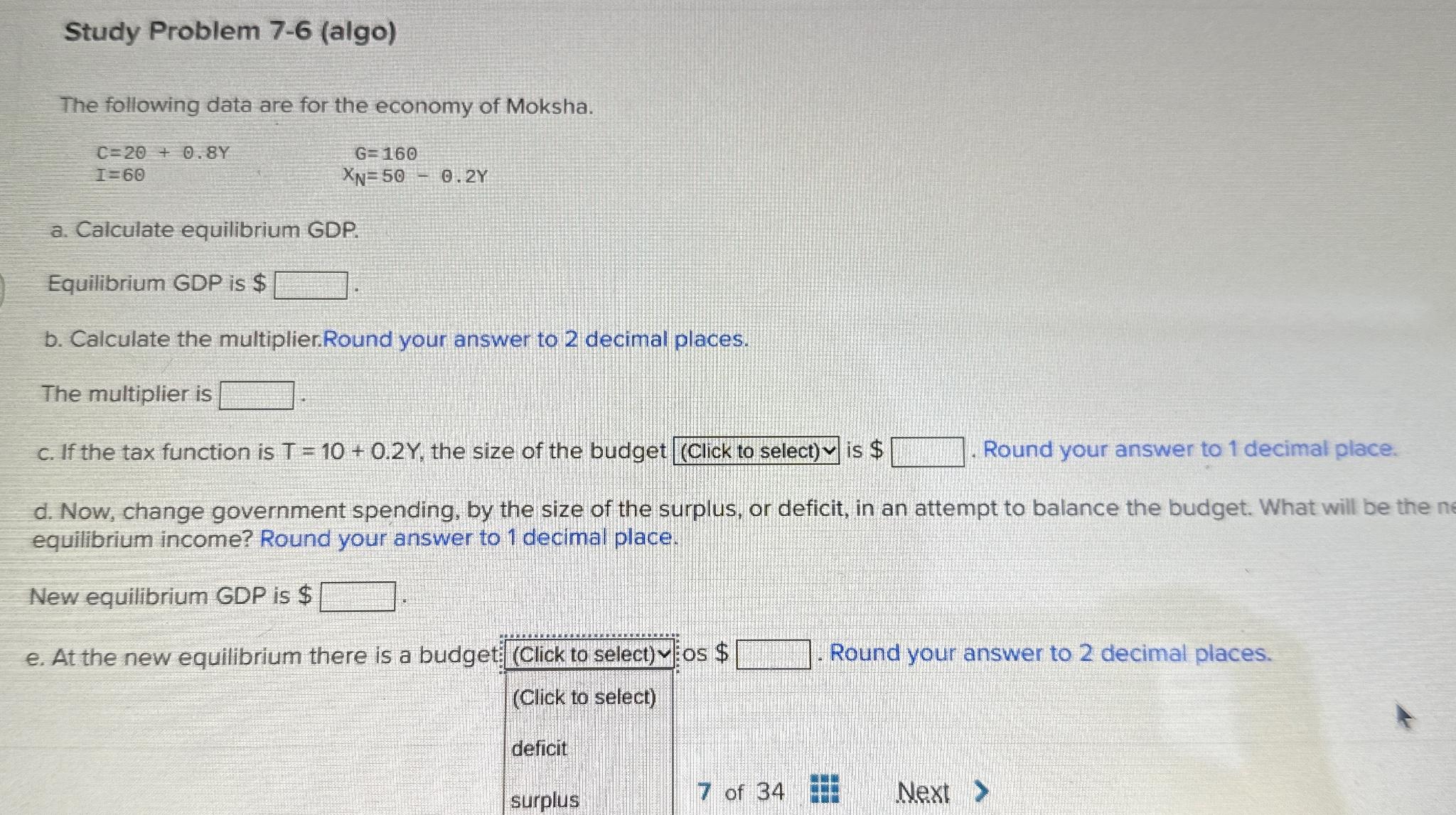 Solved Study Problem 7-6 (algo)The following data are for | Chegg.com
