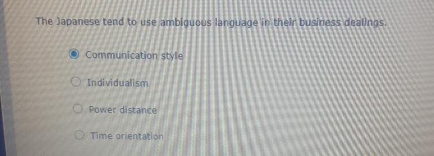 Solved The Japanese tend to use ambiguous language in thelr | Chegg.com