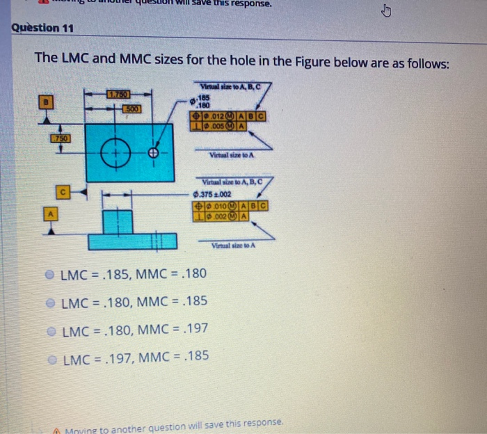 Solved this response. Question 11 The LMC and MMC sizes for | Chegg.com
