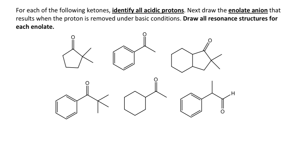 Solved For each of the following ketones, identify all | Chegg.com