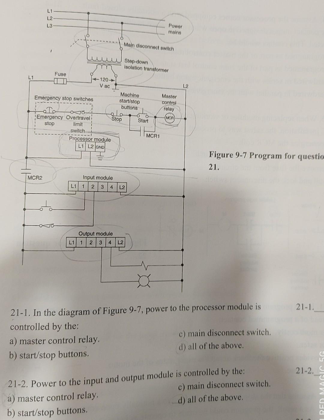 Solved plc, master control relays (ch9) questions 21.1 & | Chegg.com