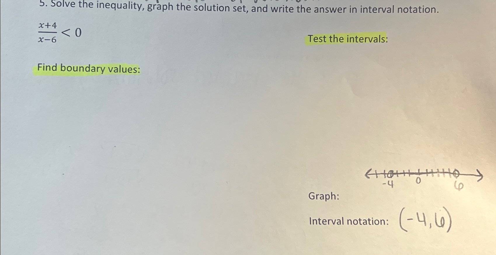 Solved Solve the inequality, graph the solution set, and | Chegg.com
