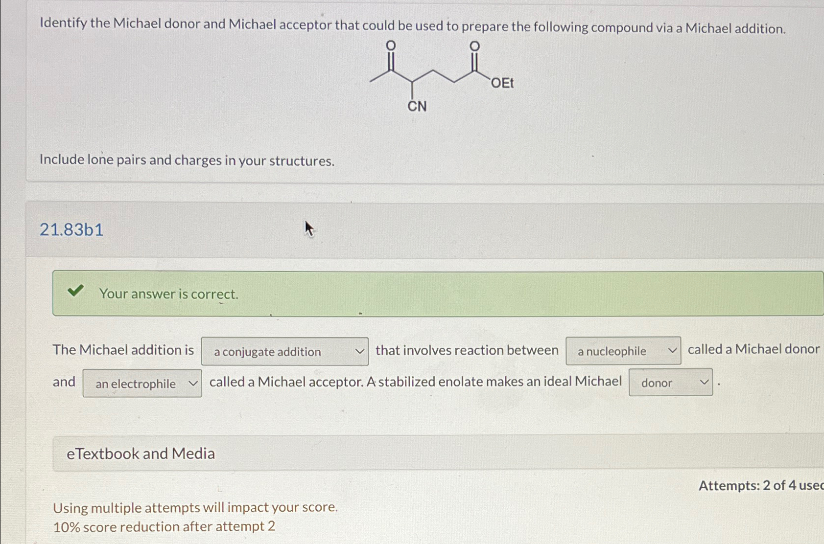 Solved Identify the Michael donor and Michael acceptor that | Chegg.com