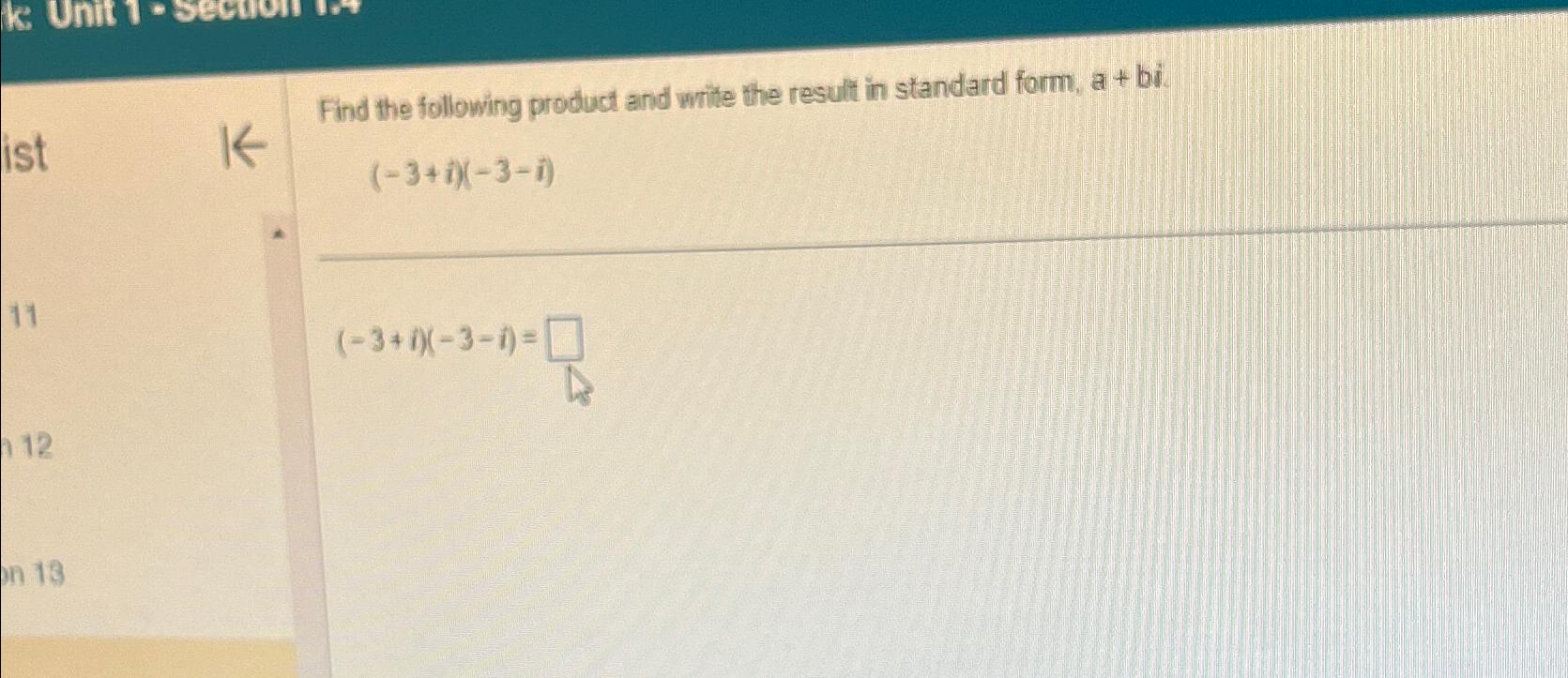 Solved Find the following product and write the result in | Chegg.com