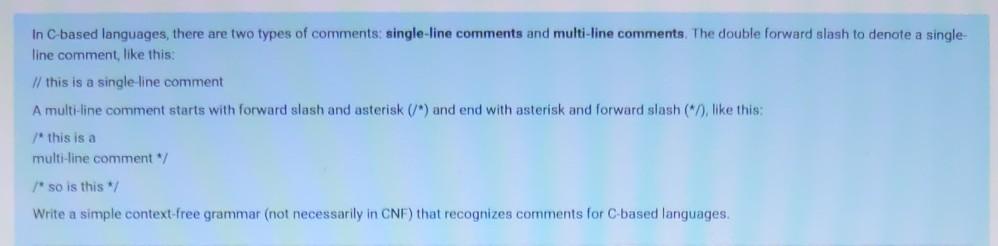 Solved In C based languages, there are two types of | Chegg.com