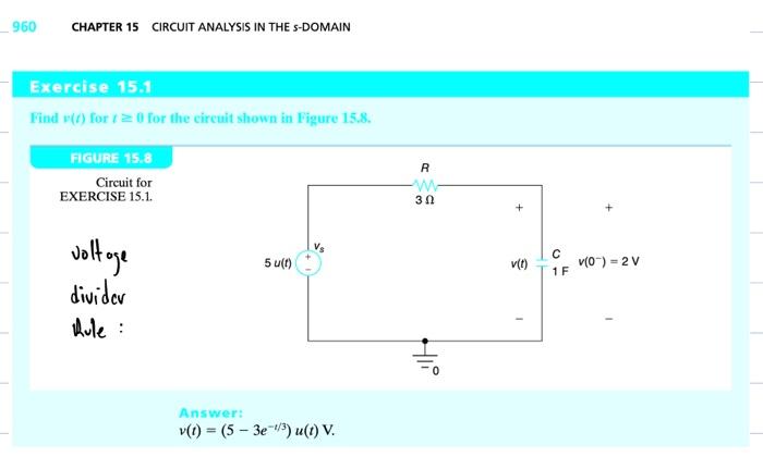 Solved Find v(t) for t≥0 for the circuit shown in Figure | Chegg.com