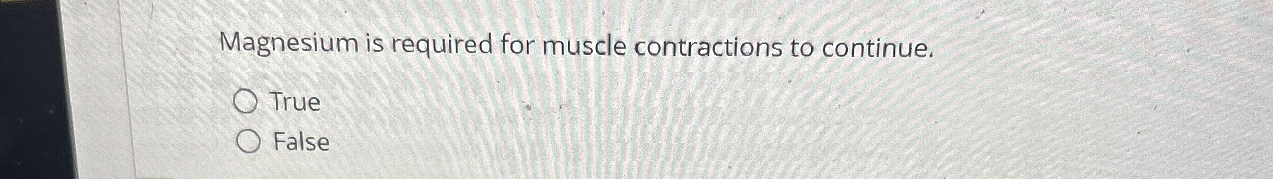 Solved Magnesium is required for muscle contractions to | Chegg.com