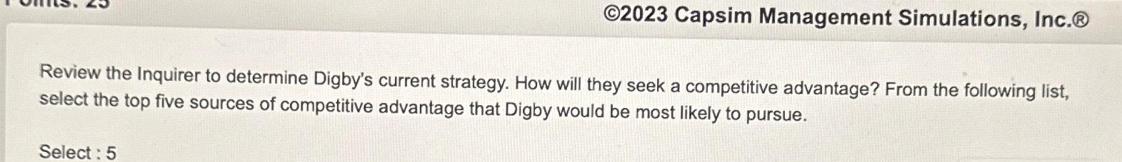 Solved @2023 ﻿Capsim Management Simulations, Inc.@Review the | Chegg.com