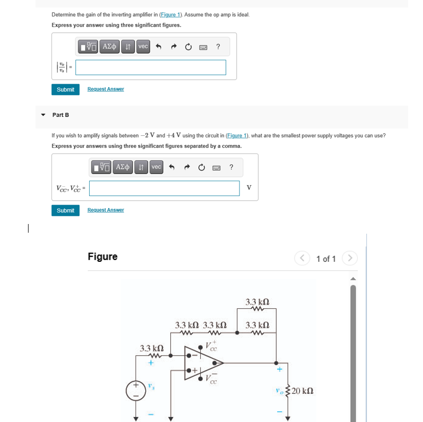 Solved Part BIf you wish to amplify signals between -2V ﻿and | Chegg.com