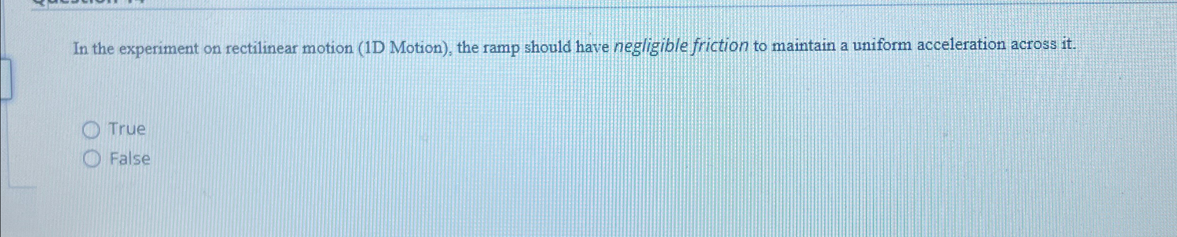 Solved In the experiment on rectilinear motion (1D Motion), | Chegg.com