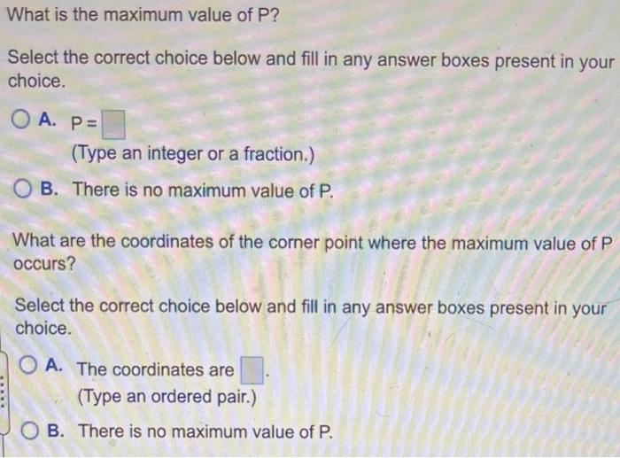 Solved Solve the linear programming problem. Maximize p=40x | Chegg.com