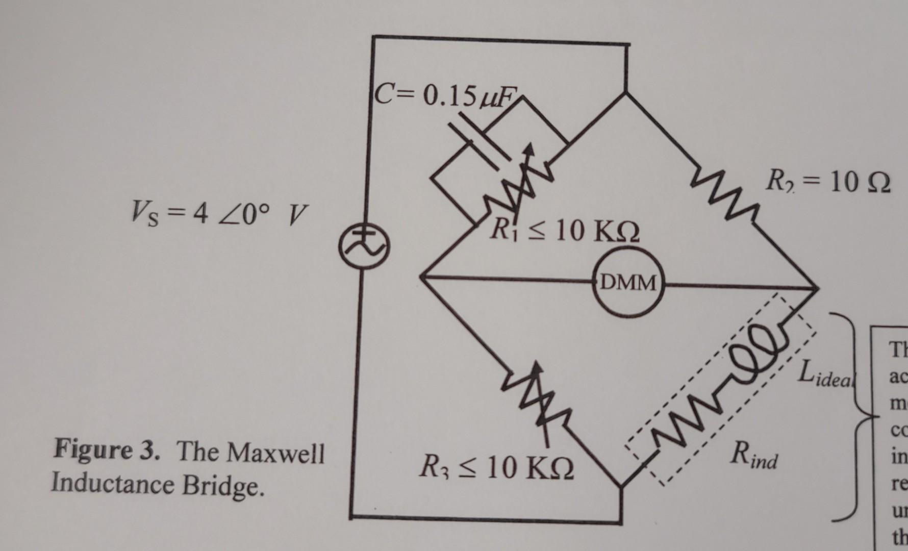 Solved 1. For the Capacitance Bridge in Figure 2, calculate | Chegg.com