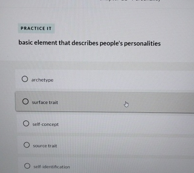 Solved basic element that describes people's | Chegg.com