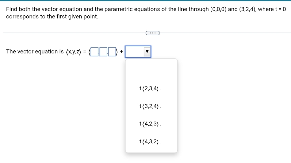 Solved Find both the vector equation and the parametric | Chegg.com