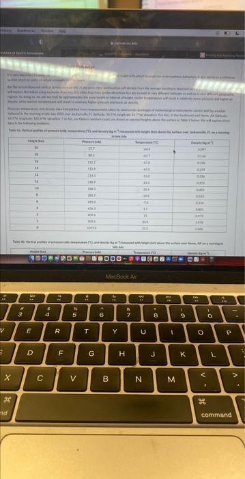 Use the data in Table 4 to calculate the lapse rate | Chegg.com