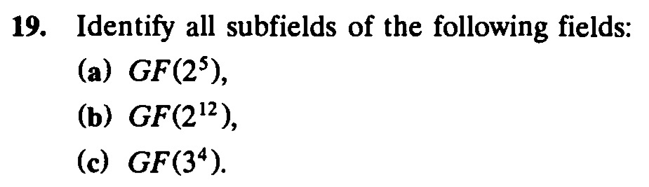 Solved Identify all subfields of the following | Chegg.com