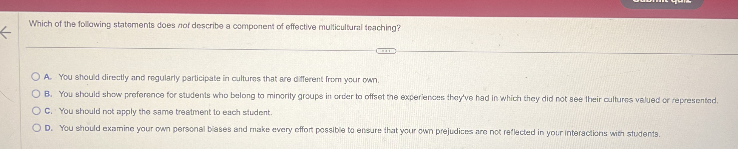 Solved Which of the following statements does not describe a | Chegg.com