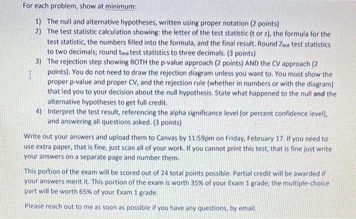 Solved 1) The null and alternative hypotheses, written using | Chegg.com