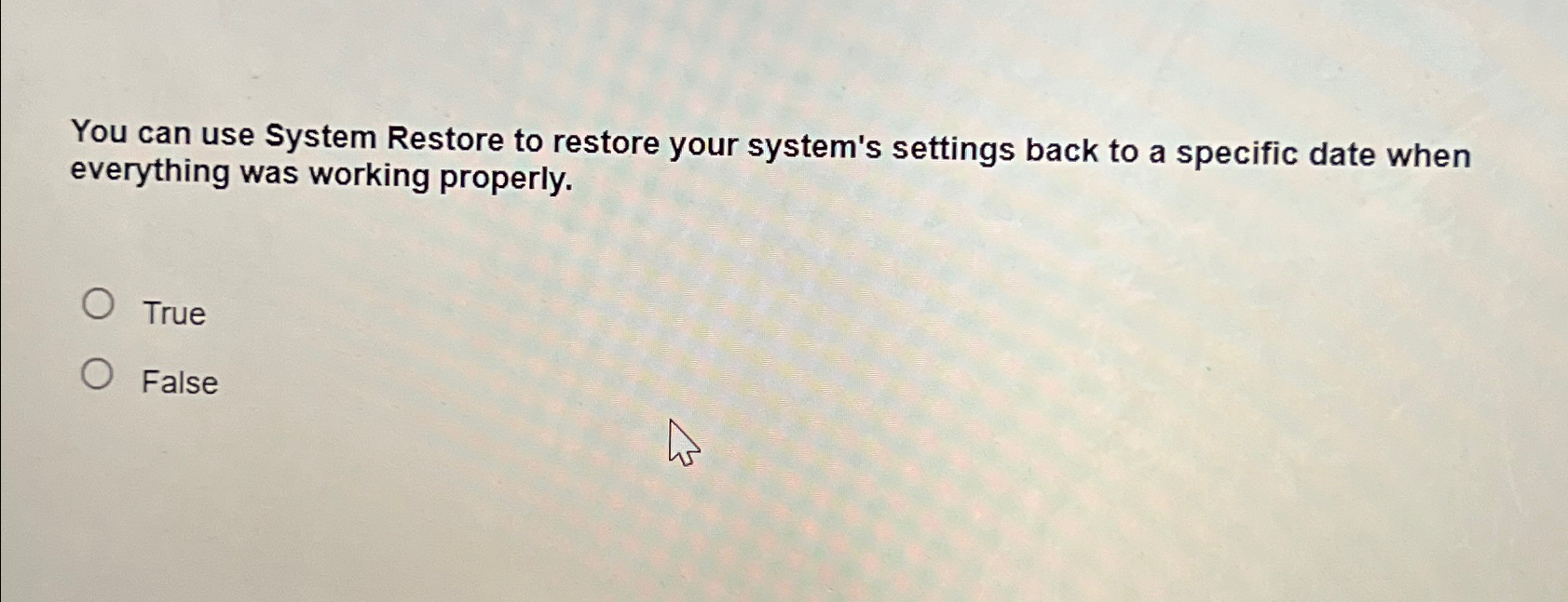 Solved You can use System Restore to restore your system's | Chegg.com