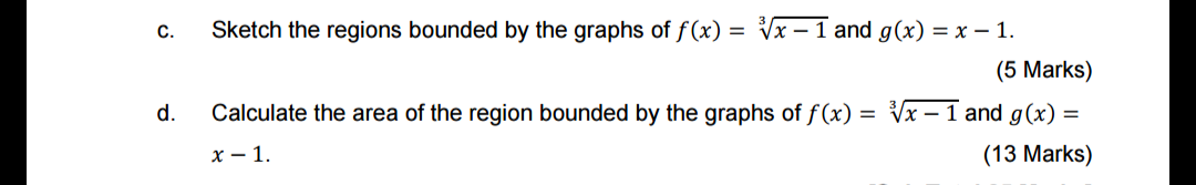 Solved c. Sketch the regions bounded by the graphs of | Chegg.com