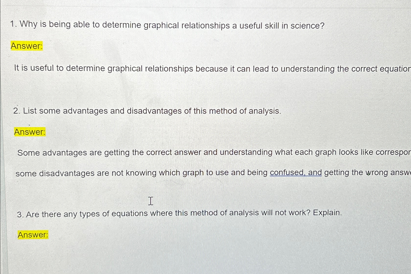 Solved Why is being able to determine graphical | Chegg.com