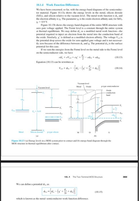 10.1.4 Work Function Differences We have been | Chegg.com