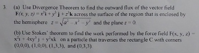 Solved (a) ﻿Use Divergence Theorem to find the outward flux | Chegg.com