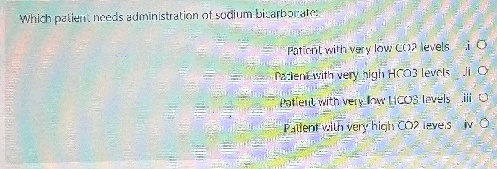 Solved Which patient needs administration of sodium | Chegg.com