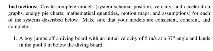 Solved Instructions: Create complete models (system schema, | Chegg.com
