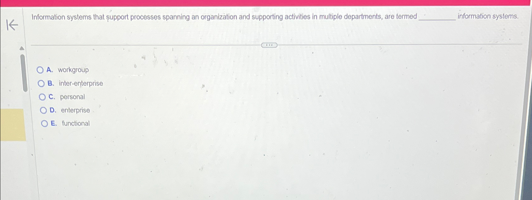 Solved Information systems that șupport processes spanning | Chegg.com