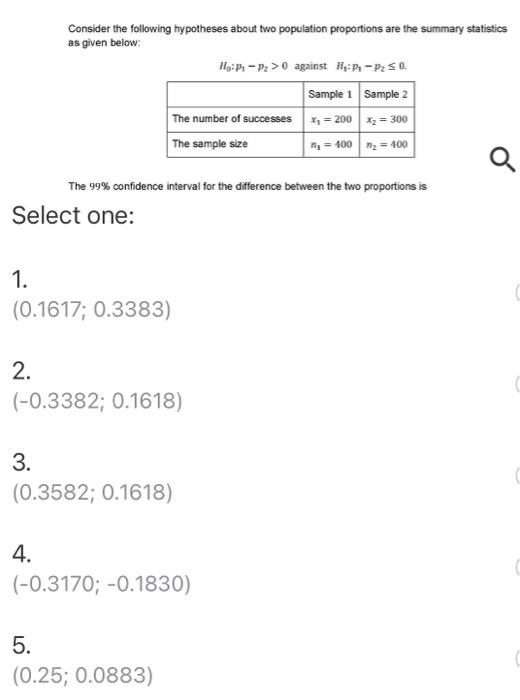 Solved Consider the following hypotheses about two | Chegg.com