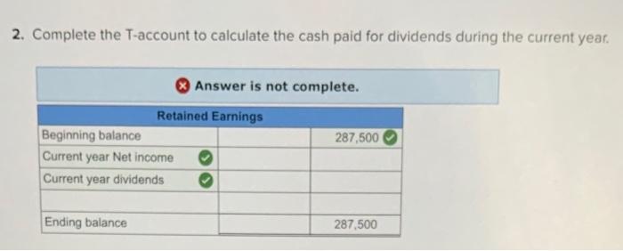 Solved Complete the T-accounts to calculate the cash | Chegg.com