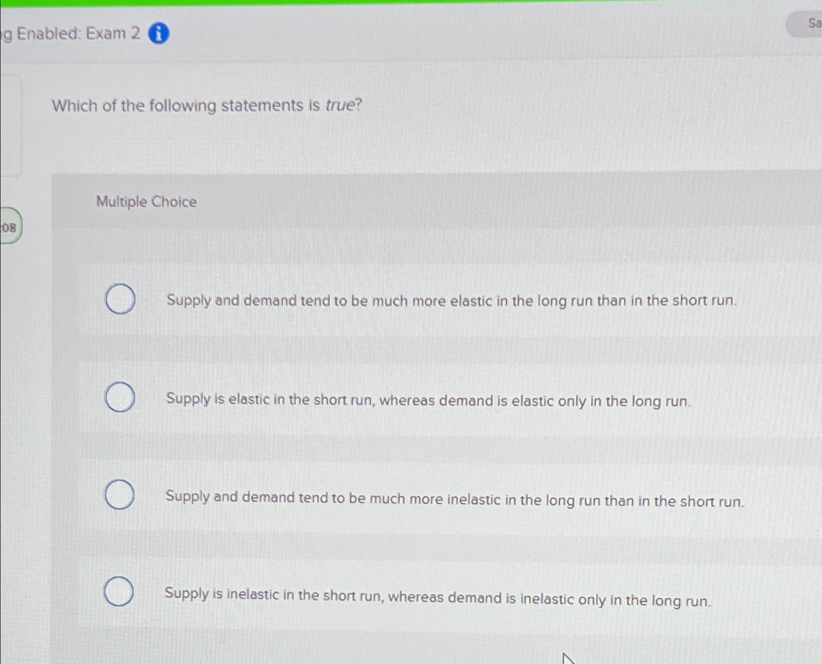 Solved Which of the following statements is true?Multiple | Chegg.com