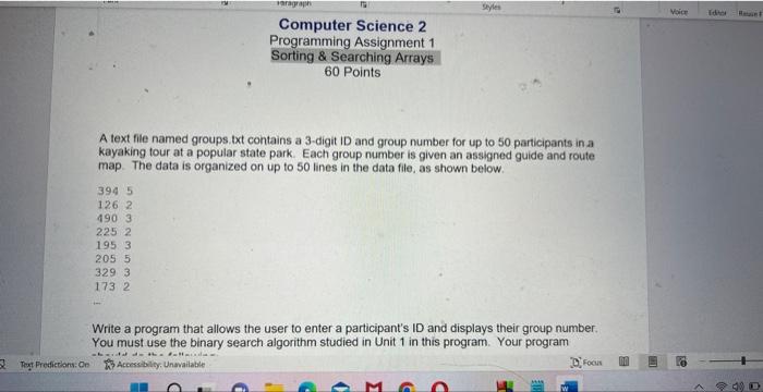 Solved Computer Science 2 Programming Assignment 1 Sorting & | Chegg.com