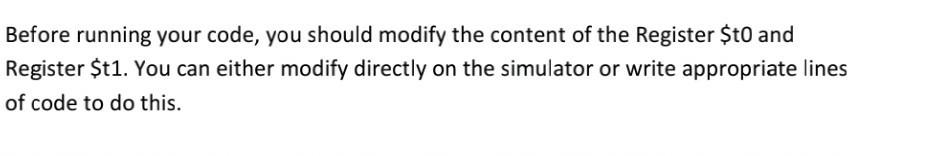 Solved In the Edit area, write a MIPS program that performs | Chegg.com