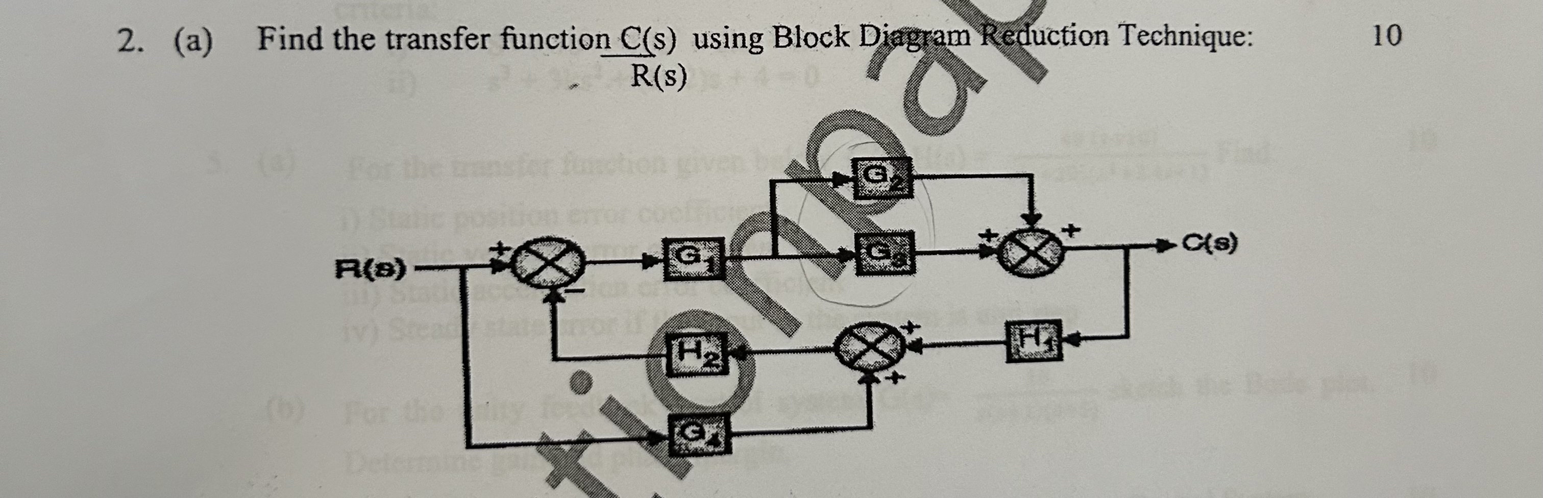 Solved (a) ﻿Find the transfer function C (s) ﻿using Block | Chegg.com
