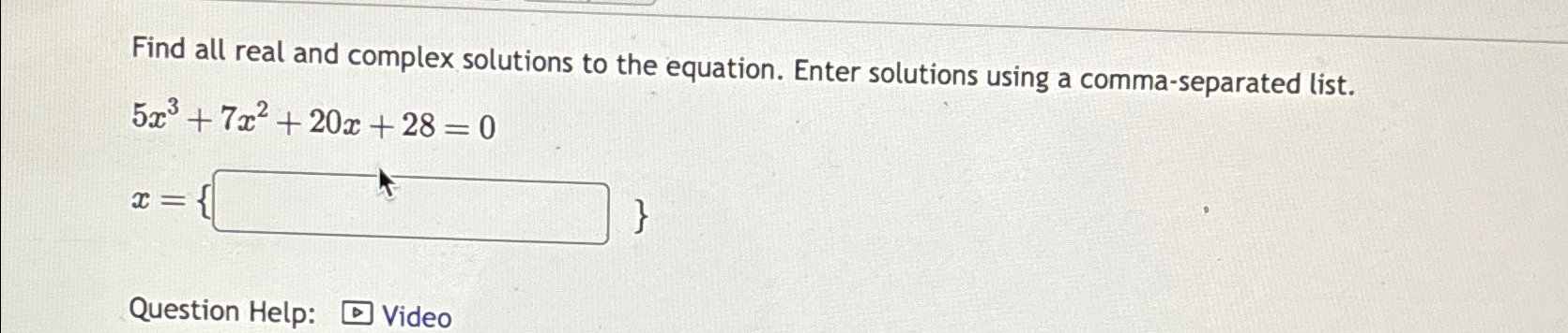 Solved Find all real and complex solutions to the equation. | Chegg.com
