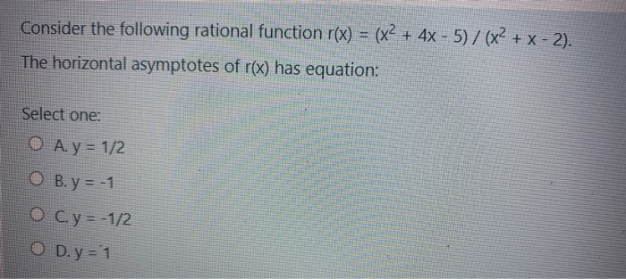 Solved Consider the following rational function r(x) = (x2 + | Chegg.com