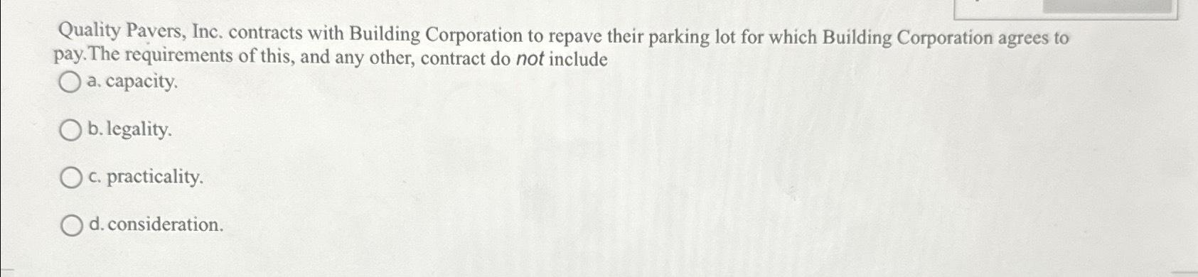 Solved Quality Pavers, Inc. contracts with Building | Chegg.com