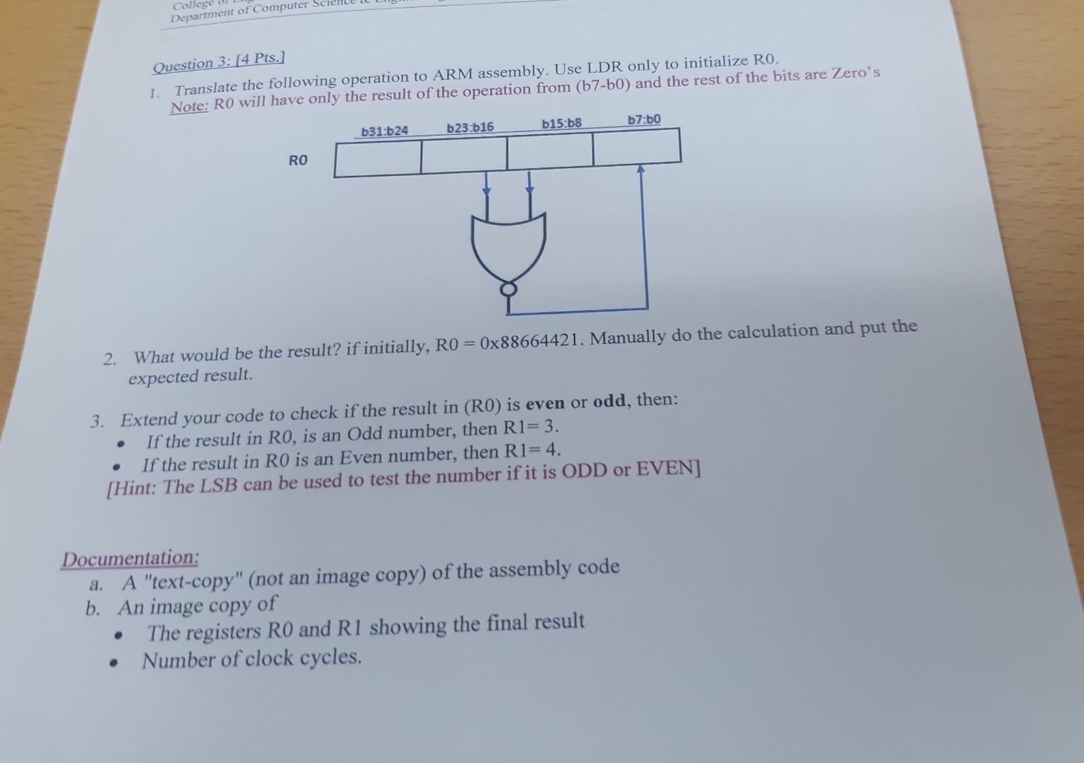 Solved Question 3: [4 Pts.] 1. Translate the following | Chegg.com
