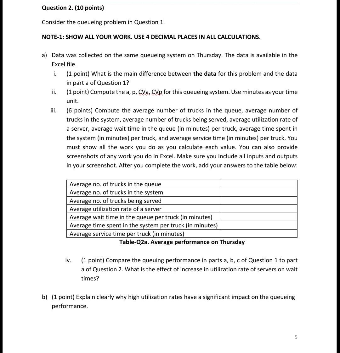 Solved Consider The Queueing Problem In Question 1 Note 1 0191