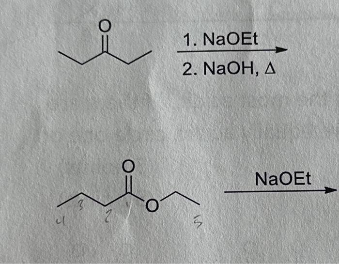 Solved 2. NaOHt NaOH,Δ NaOEt→ NaOEt | Chegg.com