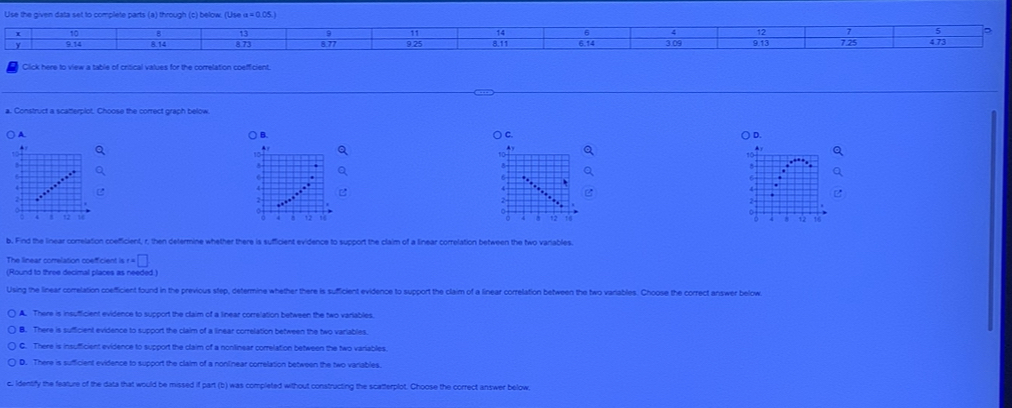Solved B ﻿find The Linear Correlation Coefficient R ﻿then